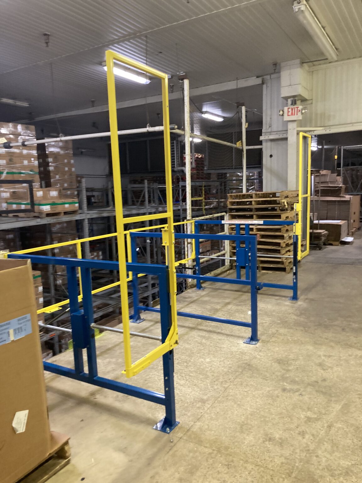 Mezzanine Pallet Gate | Clear Overhead Fall Protection
